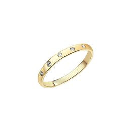 Diamonds by Ellen K. FASCINATION BY ELLEN K. Fingerring »375 Gold mit 5x Zirkonia weiß« gelb 060 (19,1) Edler Damen-Ring aus echtem 375 Gold