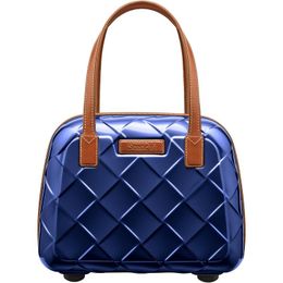 Stratic Beautycase »Beautycase Leather & More« Handtasche Damen Tasche Damen Henkeltasche blau