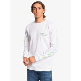 Quiksilver Langarmshirt »Scripted Game« White L L Stoff: leichter Baumwoll-Jersey