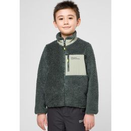 Jack Wolfskin Fleecejacke »ICE CURL JACKET K« slategreen-mintleaf 152 152 Kuschelige Fleece-Jacke für Kinder