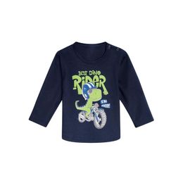 TRIGEMA Jungen Sweatshirt &raquo;TRIGEMA Langarmshirt mit gro&szlig;em Dino-Printmotiv&laquo; blau 92