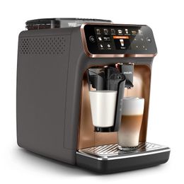 Philips Kaffeevollautomat »5400 Series EP5144/70, mit LatteGo-Milchsystem« 12 Kaffeespezialitäten und 4 Benutzerprofilen; Grau/Kupfer verchromt...