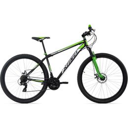 KS-Cycling KS CYCLING Mountainbike &raquo;Xtinct&laquo; 21 Gang Shimano Tourney Schaltwerk Kettenschaltung f&uuml;r Herren, Kettenschaltung schwarz+gr&uuml;n