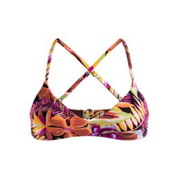Roxy Bandeau-Bikini-Top »Printed Beach Classics« Anthracite Hot Tropics Swim Ax S - Cup B Cup B S Umweltbewusstes Material: Weiches,...