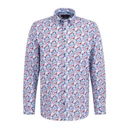Bugatti Langarmhemd mit floralem Print hellblau 3XL - Normalgrößen Normalgrößen 3XL 100 % Baumwolle