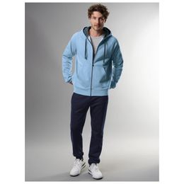 TRIGEMA Sweater »Gemütlicher Freizeitanzug mit Kapuze« iceblue-melange XL XL Sweat-Qualität, innen angeraut