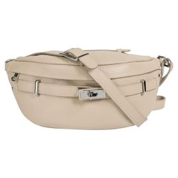 Samantha Look Gürteltasche echt Leder, Made in Italy beige