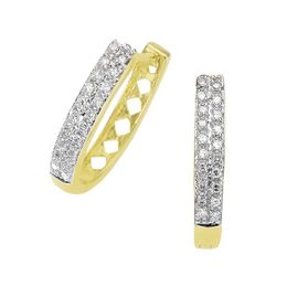 Diamonds by Ellen K. Paar Creolen »Gold 585 zweifarbig mit 40x Diamant zus. 0, 20ct.« gelb + weiß one-size Edle Damen-Ohrringe aus echtem 585 Gold
