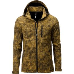 LPO Softshelljacke &raquo;SHELBY PEAK III MEN&laquo; mit abnehmbarer Kapuze gelb M (50) M (50) Leichte Softshelljacke mit abnehmbarer Kapuze