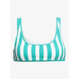 Roxy Bandeau-Bikini-Top »Blossom Babe Smocked« Sea Blue S Boldie Stripe M - Cup B Cup B M Stoff: Gesmokter, weicher,...