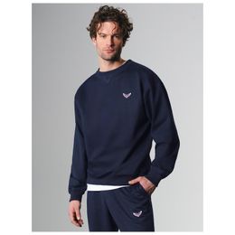 TRIGEMA Sweatshirt »Oversized Sweatshirt mit Logo-Patch« navy M M Aufgenähtes Patch TRIGEMA Logo
