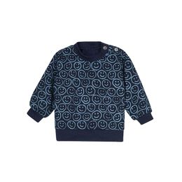 TRIGEMA Sweatshirt &raquo;Sweatshirt mit fr&ouml;hlichem Smiley-Muster&laquo; navy 68 68 Leichte Sweat-Qualit&auml;t
