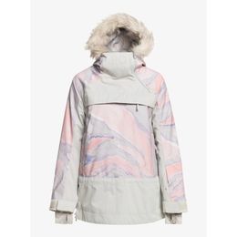 Roxy Snowboardjacke »Chloe Kim Overhead« Gray Violet Marble S S Material: Ottomangewebe aus Polyester [RQL0]