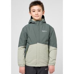 Jack Wolfskin Outdoorjacke »BLOCKY JACKET K« mit Kapuze slategreen-mintleaf 140 140 120 g Füllung aus TEXATHERM