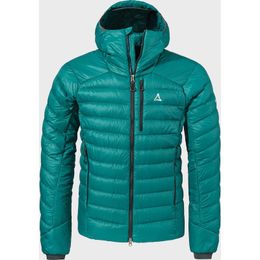 Schöffel SCHÖFFEL Outdoorjacke »Down Jacket Tschierval M« mit Kapuze 6895 - grün 54 54 Extrem leicht