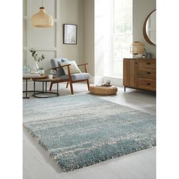 FLAIR RUGS Hochflor-Teppich &raquo;Reza&laquo; rechteckig 30 mm H&ouml;he blau Obermaterial: 100% Polypropylen B : 160 cm 1 Stk.