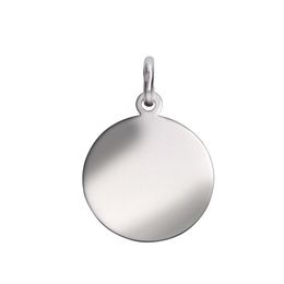 Vivance Kettenanhänger »925/- Sterling Silber rhodiniert Silberplatte 22mm« () weiß one-size Moderner Anhänger aus 925/- Sterling Silber rhodiniert