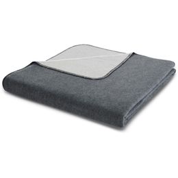 Biederlack Wohndecke »Recover« aus Recycling-Garnen hergestellt dark grey-silver Obermaterial: 55% Polyester, 42% Baumwolle, 3% sonstige Fasern...