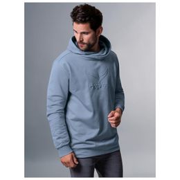 TRIGEMA Kapuzensweatshirt »Kapuzenpullover mit großem 3D-Motiv« pearl-blue M M Sweat-Qualität