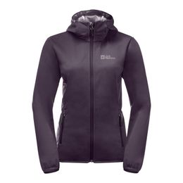 Jack Wolfskin Softshelljacke »WINDHAIN HOODY W« mit Kapuze midnight-plum XS XS Softshell-Wanderjacke
