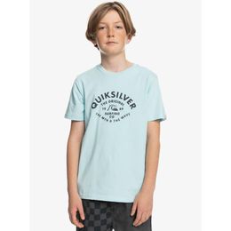 Quiksilver T-Shirt »Script Talk« Iced Aqua 8(125-130cm) 8(125-130cm) Stoff: Leichter Baumwolljersey
