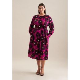 Seidensticker Sommerkleid »Schwarze Rose« Langarm Rundhals Druck pink 7XL54 - Normalgrößen Normalgrößen 7XL54 Passform: Regular