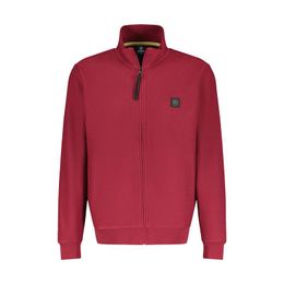 Lerros Herren Lerros Sweatjacke &raquo;Lerros Sweatjacke in Strukturqualit&auml;t&laquo; rot S