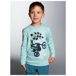 TRIGEMA Sweatshirt »Langarmshirt mit sportlichem Motorrad-Print« gletscher 152 152 Single-Jersey
