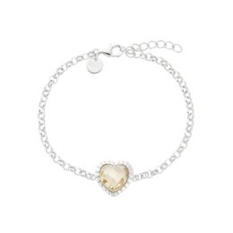 NOELANI Armband »Sparkling Heart, 2036358« mit Zirkonia (synth.) silberfarben-gelb + gelb 19 cm NOELANI Bracelet für Damen
