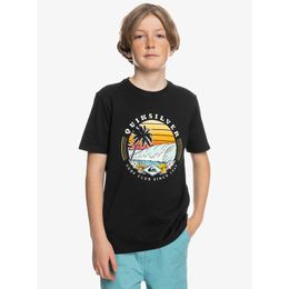Quiksilver T-Shirt »QS Surf Club« Black 12(148-156cm) 12(148-156cm) Stoff: Leichter Baumwolljersey