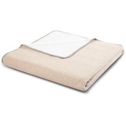 Biederlack Wohndecke »Recover« aus Recycling-Garnen hergestellt beige-natur Obermaterial: 55% Polyester, 42% Baumwolle, 3% sonstige Fasern B/L: 150...