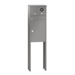 Renz Tetro freistehender Brief- & Paketkasten mit Sprech- & Kameravorbereitung zum Einbetonieren - GIRA TX 44 Modul 67 x 67 mm