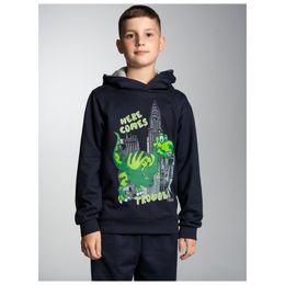 TRIGEMA Sweatshirt »Hoodie mit großem Dino-Printmotiv« navy 140 140 Sweat-Qualität