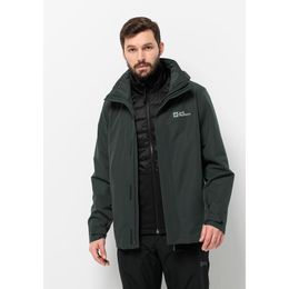 Jack Wolfskin 3-in-1-Funktionsjacke &raquo;LUNTAL 3IN1 JKT M&laquo; mit Kapuze black-olive XXL (58) XXL (58) Wetterfeste 3in1-Jacke