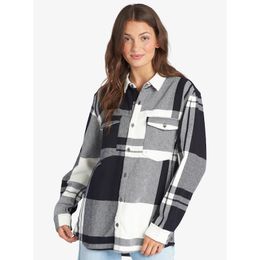 Roxy Langarmhemd »Let It Go Flannel« Anthracite Checkin In S - US-Größen US-Größen S Material: Mittelschwerer...