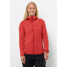 Jack Wolfskin Fleecejacke »KOLBENBERG HOODED FZ W« mit Kapuze vibrant-red M (38/40) M (38/40) Kapuzen-Fleecejacke für kühleres Wetter