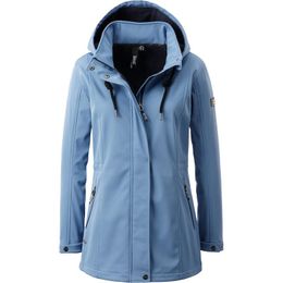 DEPROC Active Softshelljacke »WILKIE PEAK WOMEN« mit abnehmbarer Kapuze hellblau 36/38 (M) 36/38 (M) Klassische Softshelljacke mit abnehmbarer Kapuze