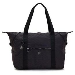 Kipling Basic Elevated Eyes Wide Open Art M Medium Tote Signature Blk Q