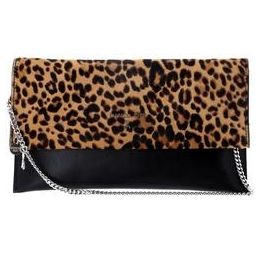 Patrizia Pepe Piping Clutch Black and Beige Animalie