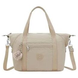 Kipling Basic Plus Eyes Wide Open Art Tote Sign Beige Emb