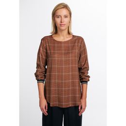 Eterna Shirtbluse »LOOSE FIT« beige 44 44 Ohne Kragen