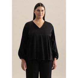 Seidensticker Klassische Bluse »Schwarze Rose« Tunika Uni schwarz 6XL52 6XL52 Passform: Regular