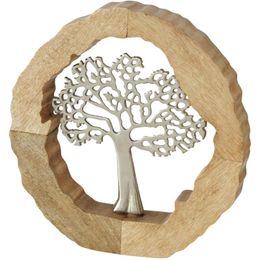 Boltze Dekofigur &raquo;Dekoaufsteller Tree&laquo; silberfarben/natur