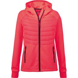 DEPROC Active Strickfleecejacke &raquo;ELMCOURT V WOMEN&laquo; auch in Gro&szlig;en Gr&ouml;&szlig;en erh&auml;ltlich rot 50 (XL) 50 (XL) Hybridjacke im au&szlig;ergew&ouml;hnlichen Materialmix