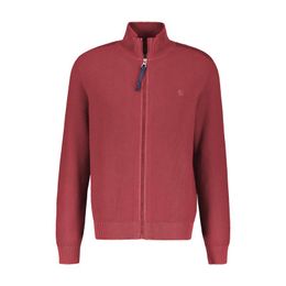 Lerros Strickjacke »Leichte Strickjacke für Herren mit schmaler Rippstruktur« LIGHT GARNET RED S S Schmale Struktur-Rippe