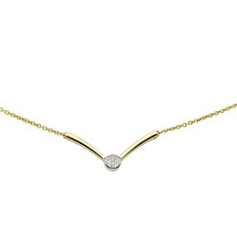 Diamonds by Ellen K. Collierkettchen »Gold 375 mit Brillant 0, 03ct.« weiß 42/45cm Edle Damen-Halskette aus echtem 375 Gold