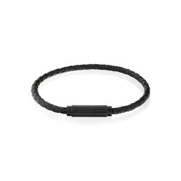 Calvin Klein Armband »Schmuck Edelstahl Armschmuck Lederarmband ARCHITECTURAL« schwarz 21 cm CK Schmuck - Herrenlederarmband