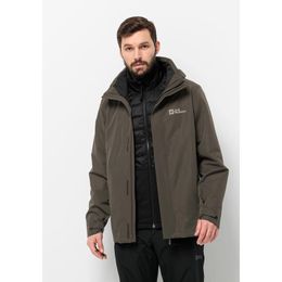 Jack Wolfskin 3-in-1-Funktionsjacke &raquo;LUNTAL 3IN1 JKT M&laquo; mit Kapuze cold-coffee XXXL (60) XXXL (60) Wetterfeste 3in1-Jacke