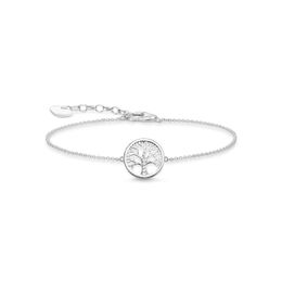 Thomas Sabo Armband »Tree of Love silber/Lebensbaum, A1828-051-14-L19V« mit Zirkonia (synth.) silberfarben-weiß + weiß 19 Tree-of-Love Armband mit...