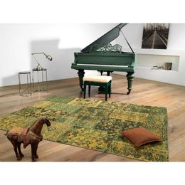 OCI DIE TEPPICHMARKE Teppich &raquo;Alanis Allover&laquo; rechteckig 5 mm H&ouml;he Flachgewebe, Wohnzimmer gr&uuml;n B : 70 cm 1 Stk.